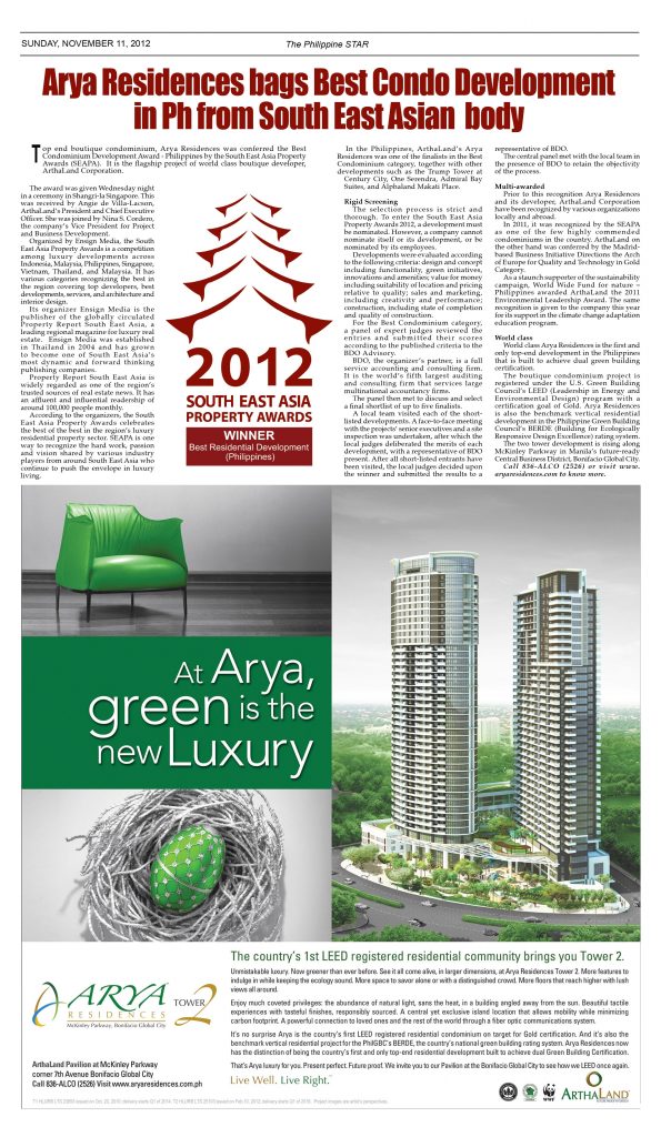 arya residences manila | michael banak architecture